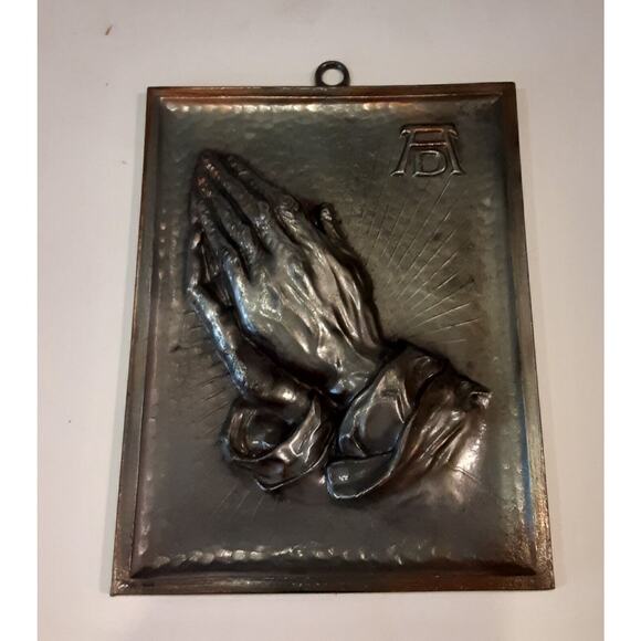 Art | Vintage Danish Praying Hands Wall Plaque Paperweight Albrecht ...